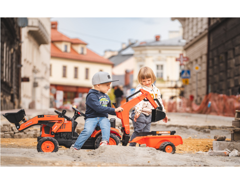 Πεταλοκίνητο Τρακτέρ Kubota με διπλό Εκσκαφέα & Καρότσα - PrimeKid ...