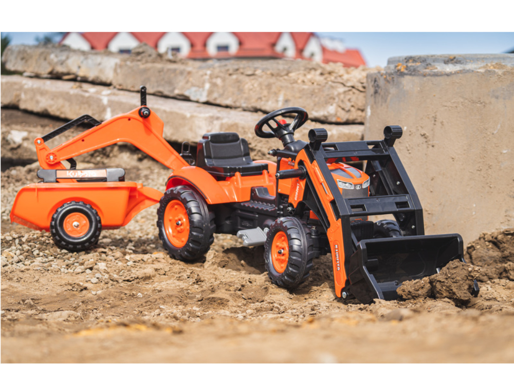 Πεταλοκίνητο Τρακτέρ Kubota με διπλό Εκσκαφέα & Καρότσα - PrimeKid ...
