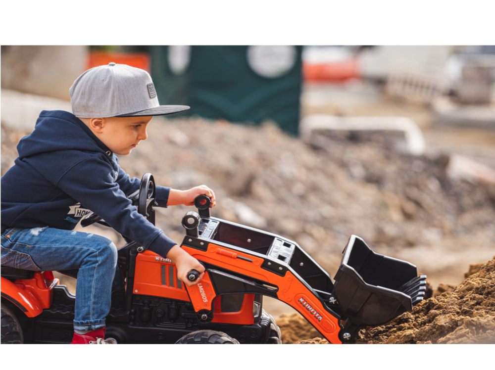 Πεταλοκίνητο Τρακτέρ Kubota με διπλό Εκσκαφέα & Καρότσα - PrimeKid ...