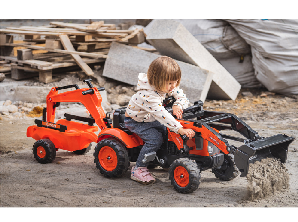 Πεταλοκίνητο Τρακτέρ Kubota με διπλό Εκσκαφέα & Καρότσα - PrimeKid ...